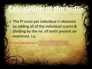 Russell’s Periodontal Index & CPITN Probe | PPTX