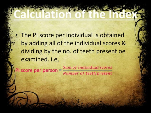 Russells Periodontal Index And Cpitn Probe Pptx