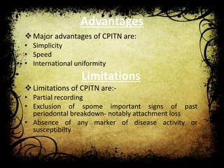 Russell’s Periodontal Index & CPITN Probe | PPTX