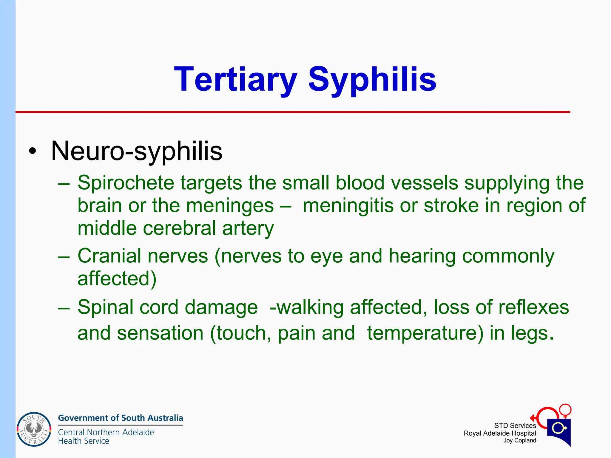 Russell Waddell: Syphilis Presentation and Treatment | PPT