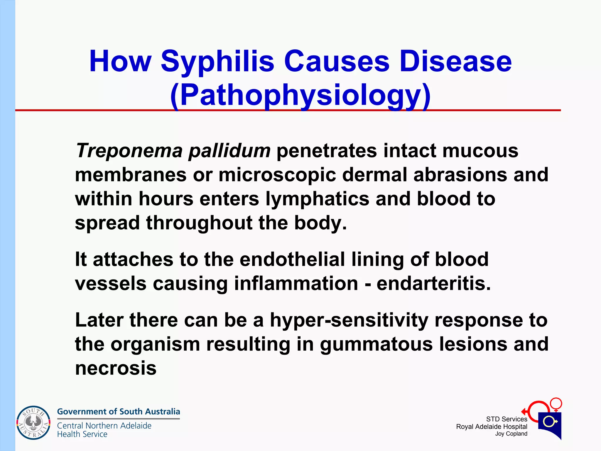 Russell Waddell: Syphilis Presentation and Treatment | PPT