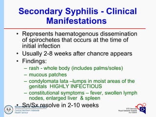 Russell Waddell: Syphilis Presentation and Treatment | PPT