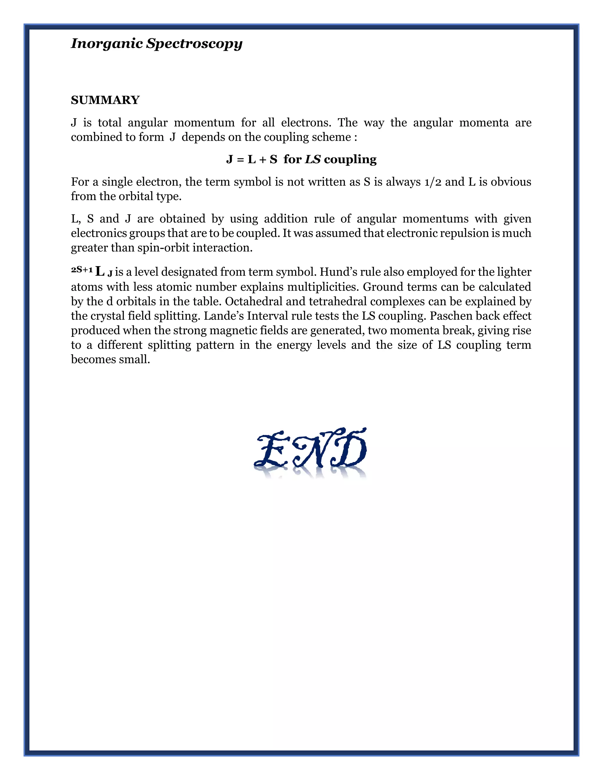 Russel Saunders Coupling scheme or LS coupling | PDF