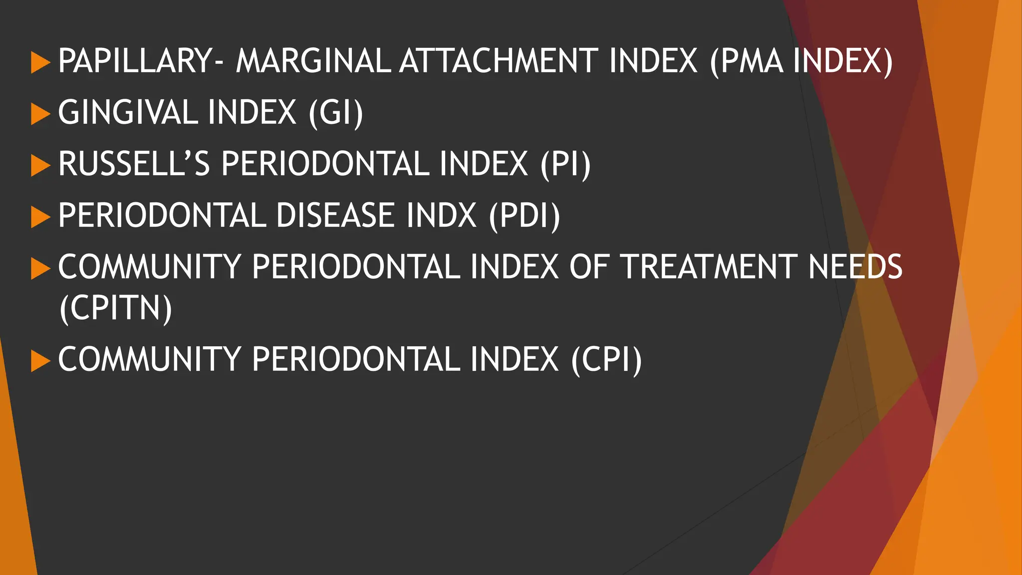 RUSSELS PERIODONTAL INDEX- periodontology | PPTX