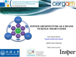 SYSTEM ARCHITECTURE AS A MEANS TO BUILD SMART CITIES | PPTX