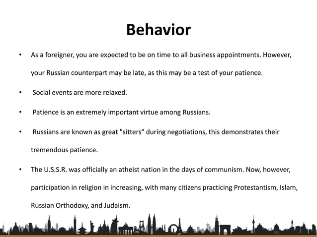 Russian Business Culture | PPTX