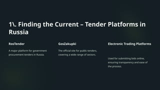 Most Famous and Trending Tenders in Russia | PPT