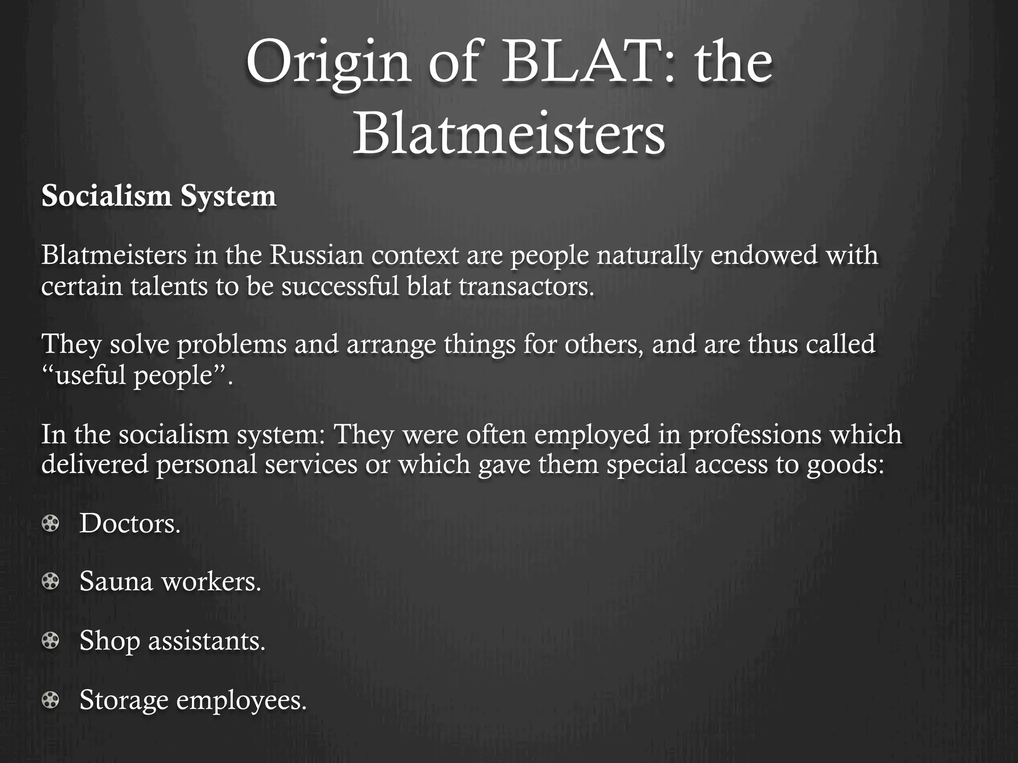 Business in Russia - Blat | PDF