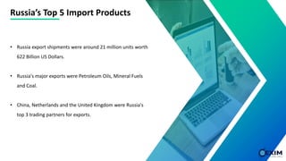 Russia import export data | PPT