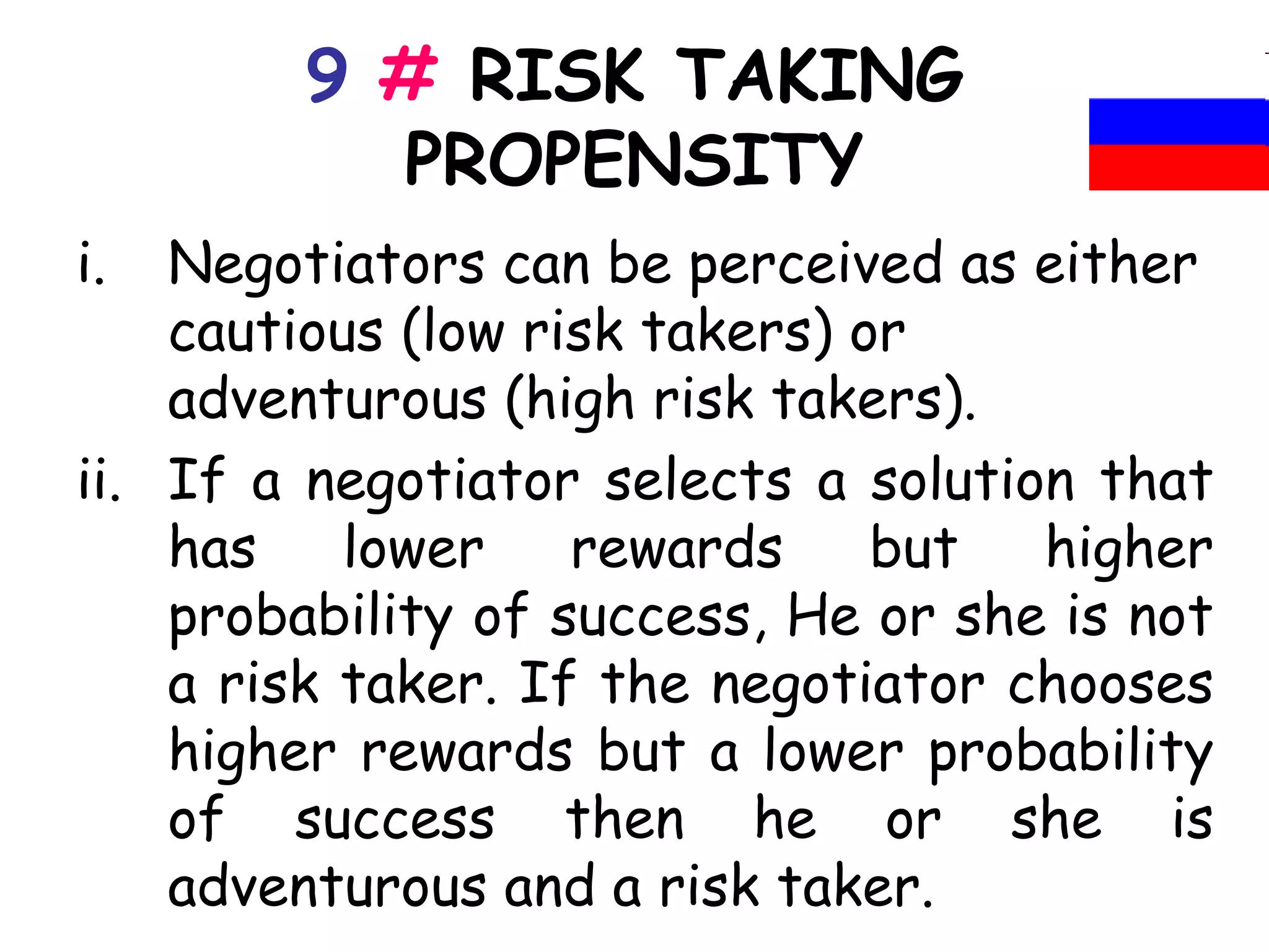 Russia ( 12 variables in negotiation) | PPT