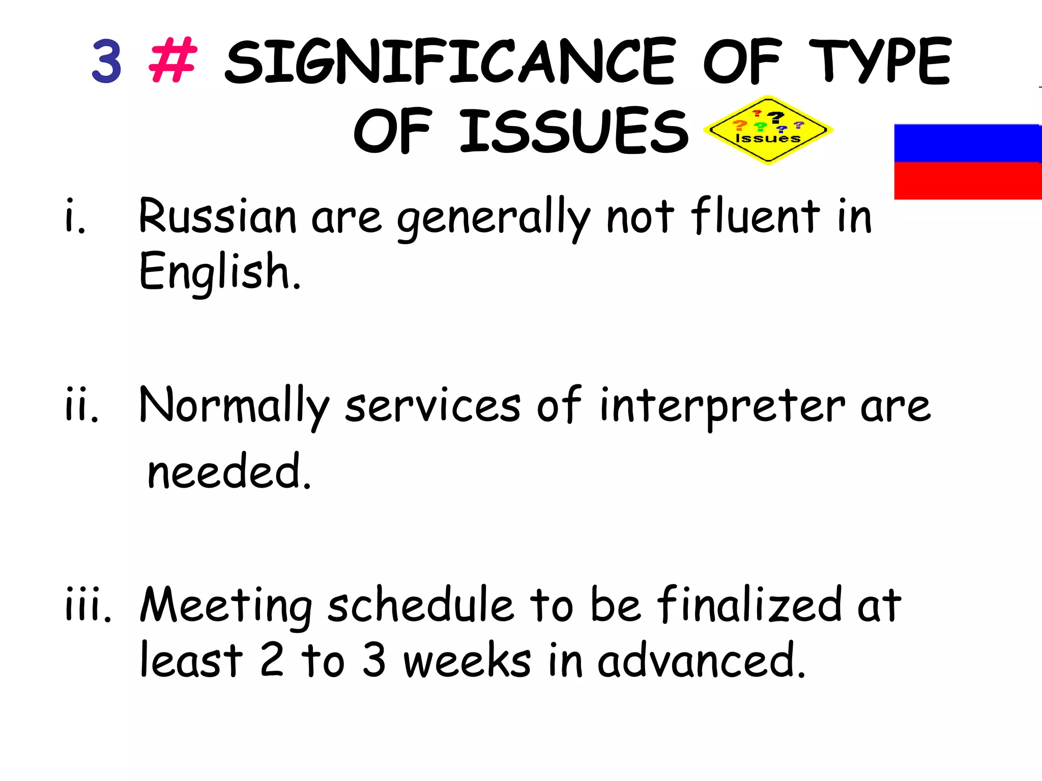 Russia ( 12 variables in negotiation) | PPT