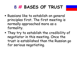 Russia ( 12 variables in negotiation) | PPT
