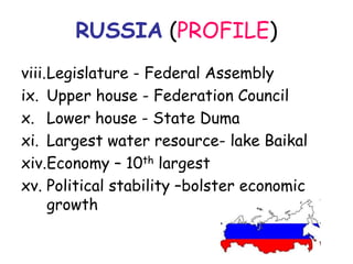 Russia ( 12 variables in negotiation) | PPT