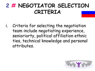 Russia ( 12 variables in negotiation) | PPT