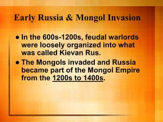 Russia 1450 1750 2015 | PPTX