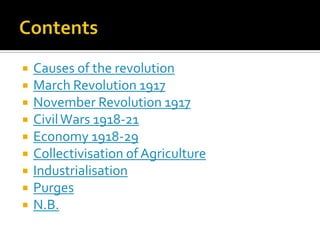 Russia 1917 41 revision notes | PPTX