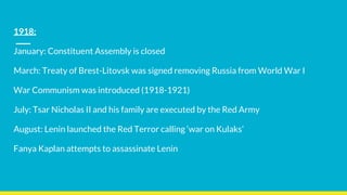 LENIN PART 2 : Russia 1917 and the death of lenin | PDF