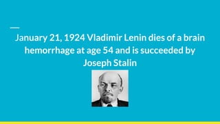 LENIN PART 2 : Russia 1917 and the death of lenin | PDF