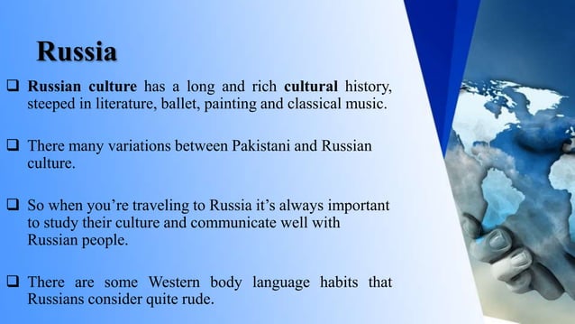 Pakistan And Russia Non-verbal communication | PPT