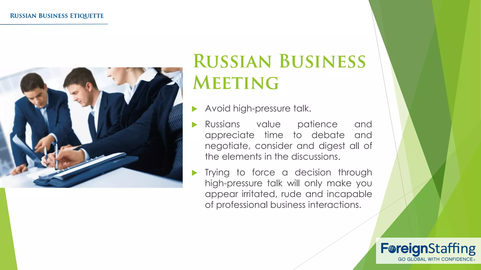 Russian business etiquette | PPT