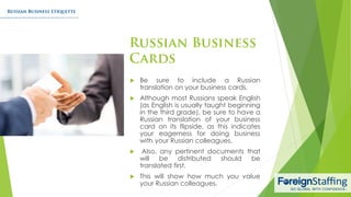 Russian business etiquette | PDF