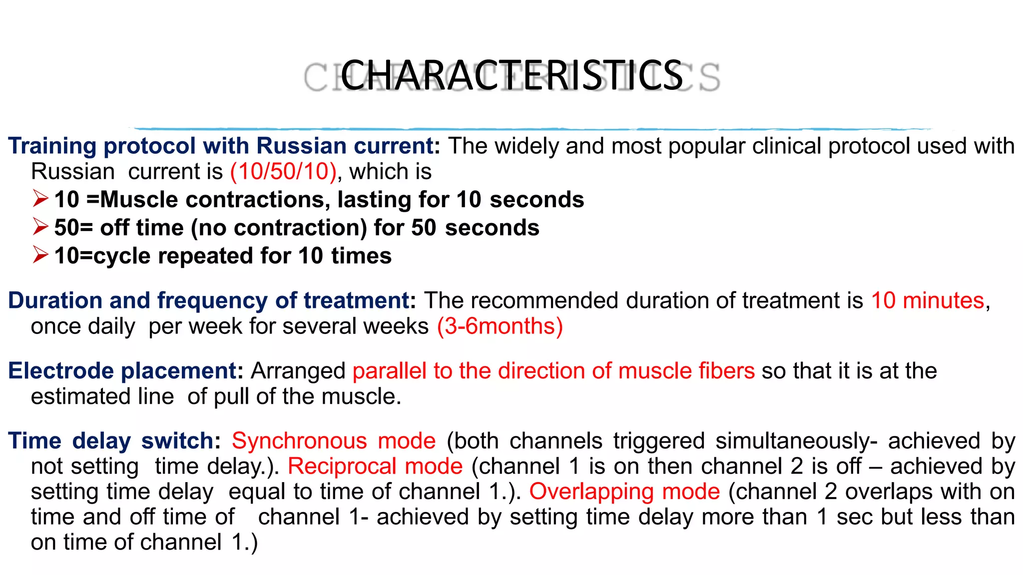 Russian current (Electrotherapy) | PPTX