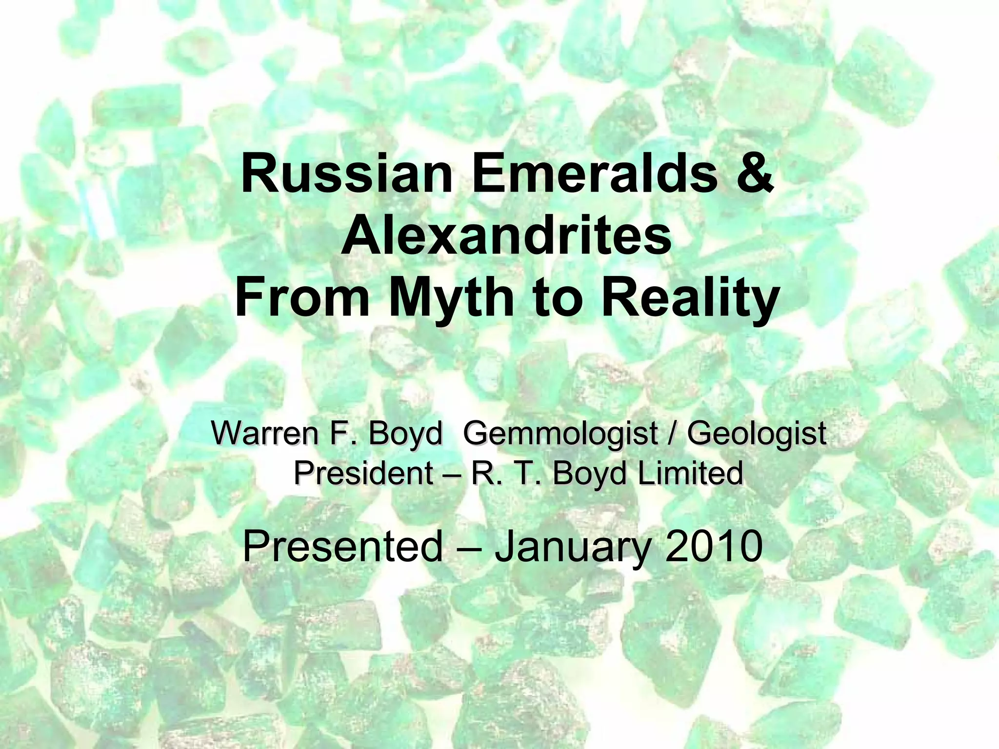 Russian Emerald Presentation | PPS