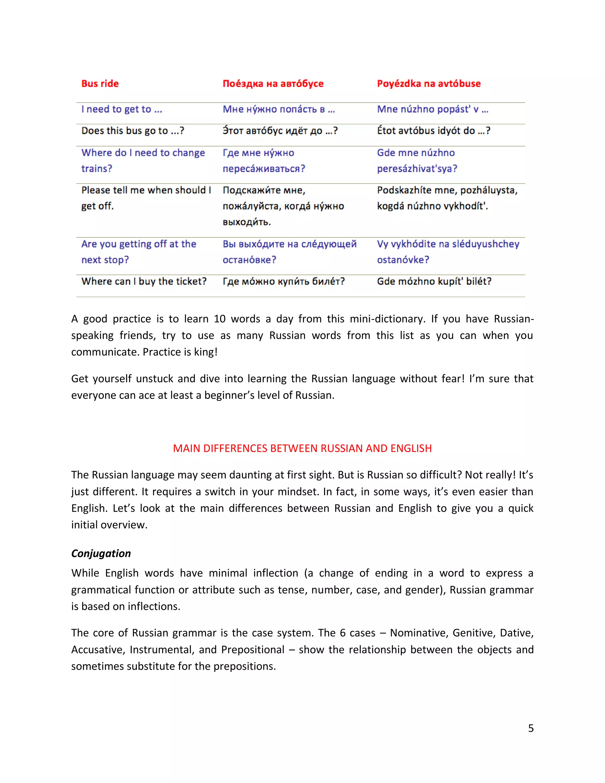 Russian Grammar Book (free extract) | PDF