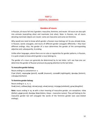 Russian Grammar Book (free extract) | PDF