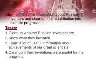 Russian inventors | PPT | History | Genres