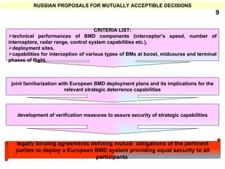 Russian MoD views on NATO missile defence in Europe | PPT