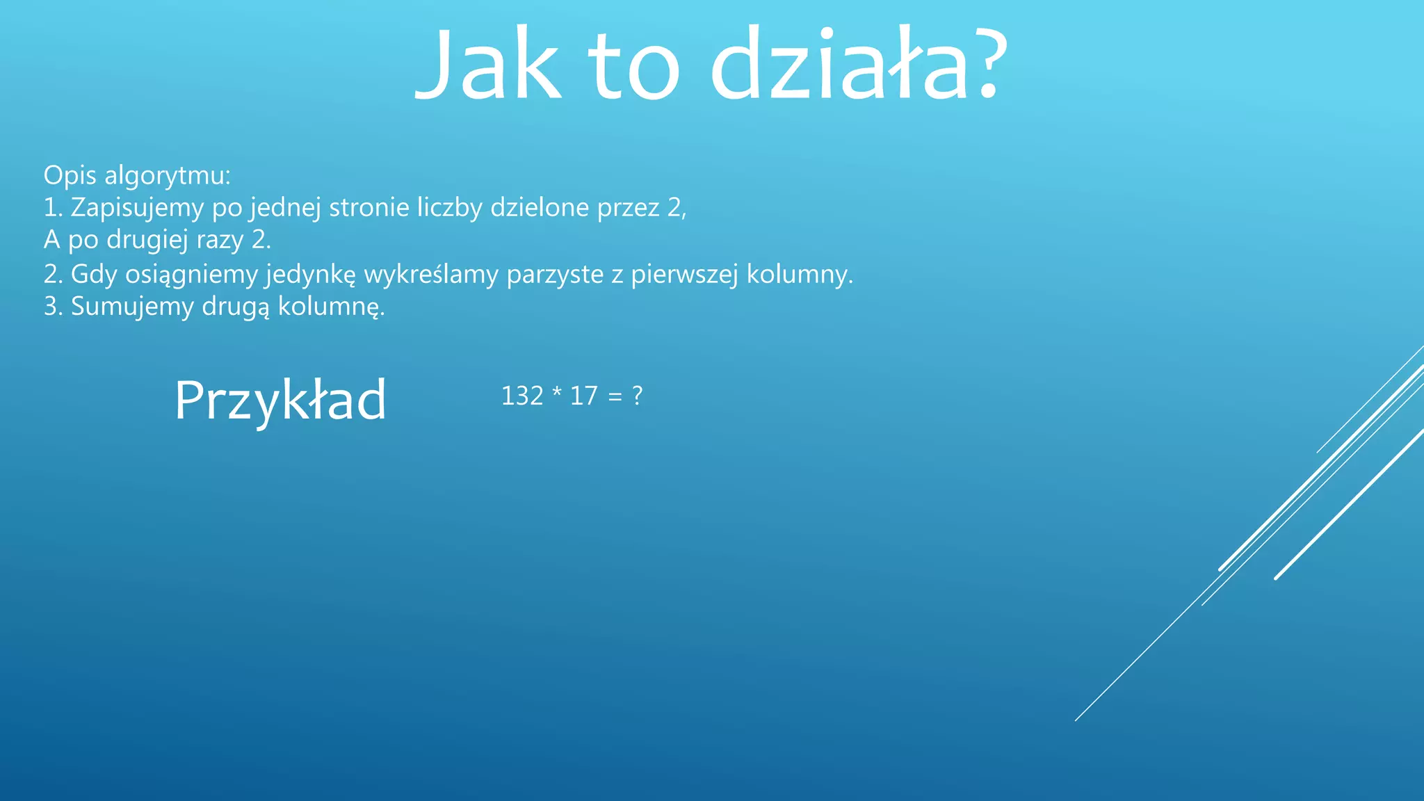 Algorithm "Russian peasant" | PPT