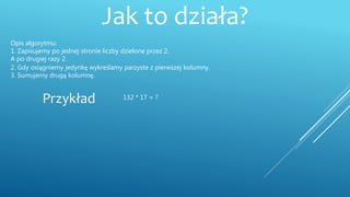 Algorithm "Russian peasant" | PPT