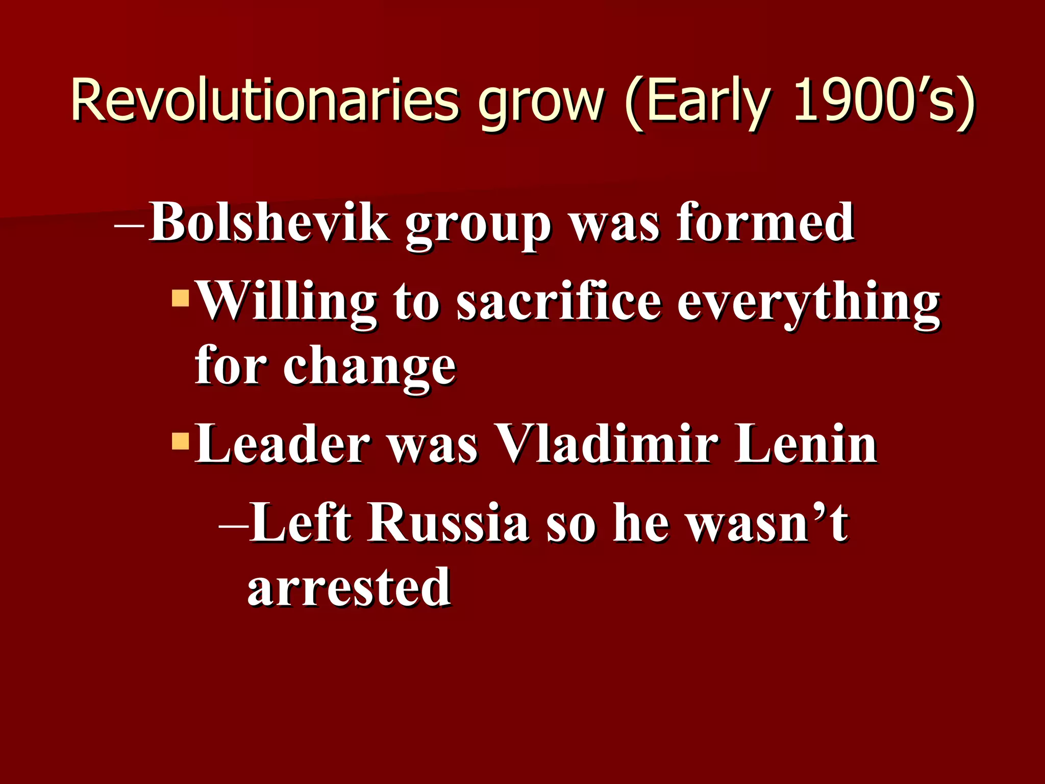 Russian Revolution (2009-2010) | PPT