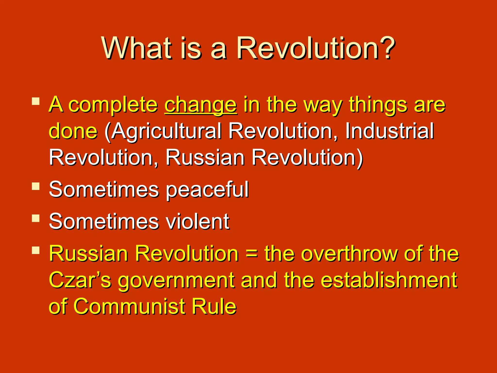 RUSSIAN REVOLUTION | PPT