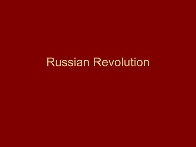Russian Revolution | PPT