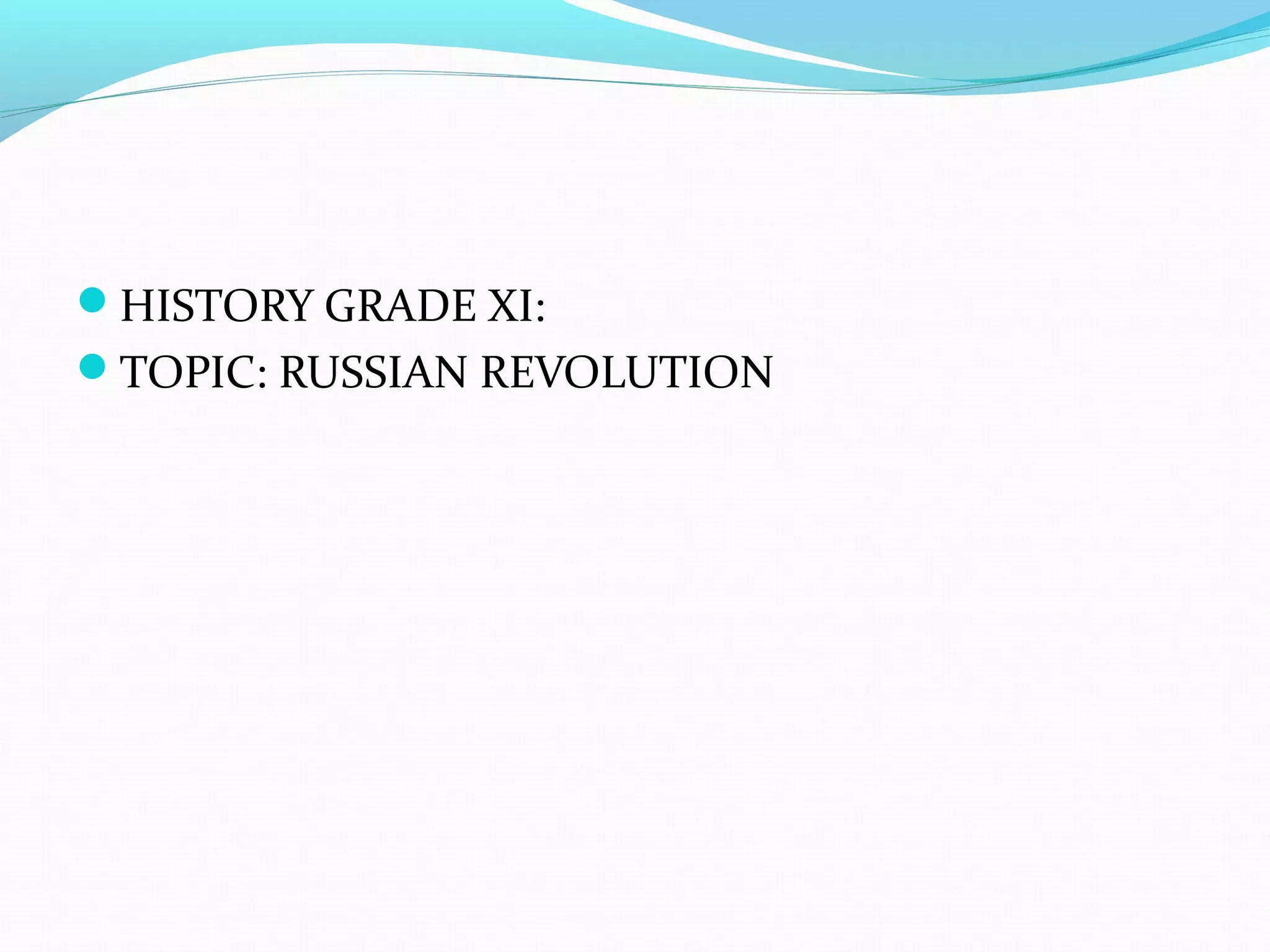 Russian revolution | PPT