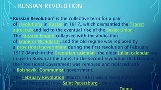 Russian Revolution | PPTX