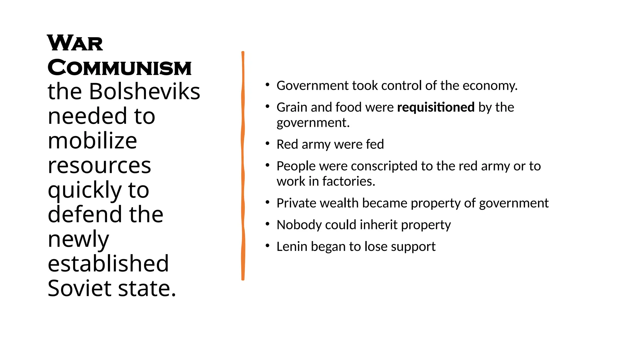 The Russian Revolution - understanding war communism | PPT