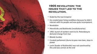 The Russian Revolution - understanding war communism | PPTX