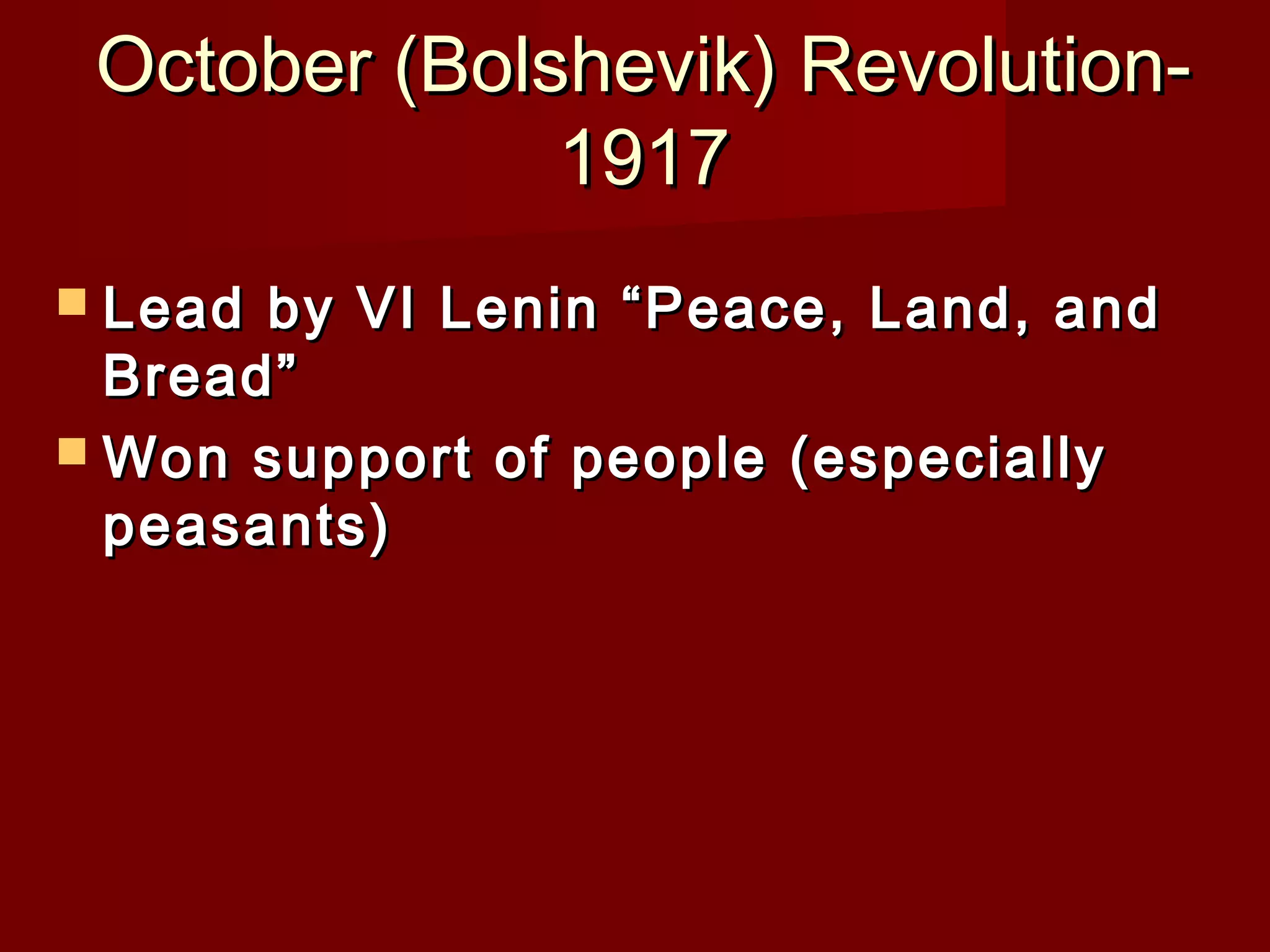 Russian revolution ppt | PPT | Politics