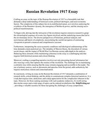 Russian Revolution 1917 Essay.pdf