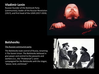 Russian Revolution Vocabulary | PPT