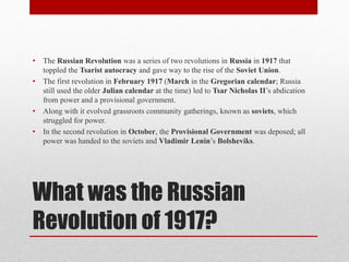 Russian Revolution of 1917 | PPTX
