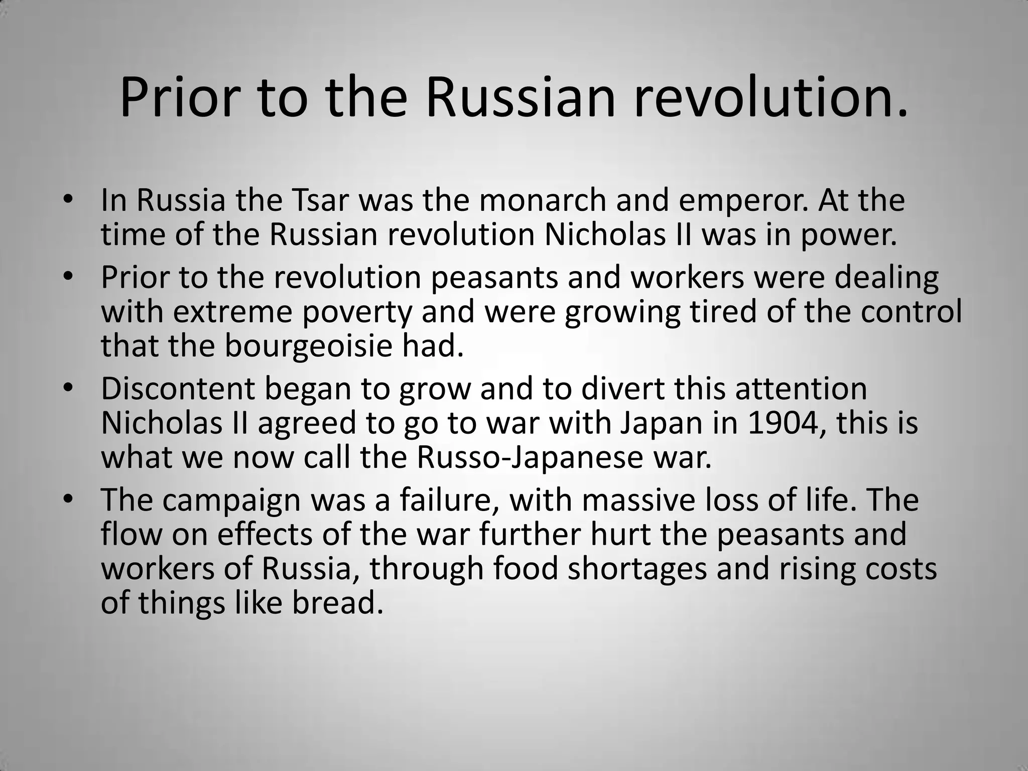 Russian revolution year 11 | PPTX