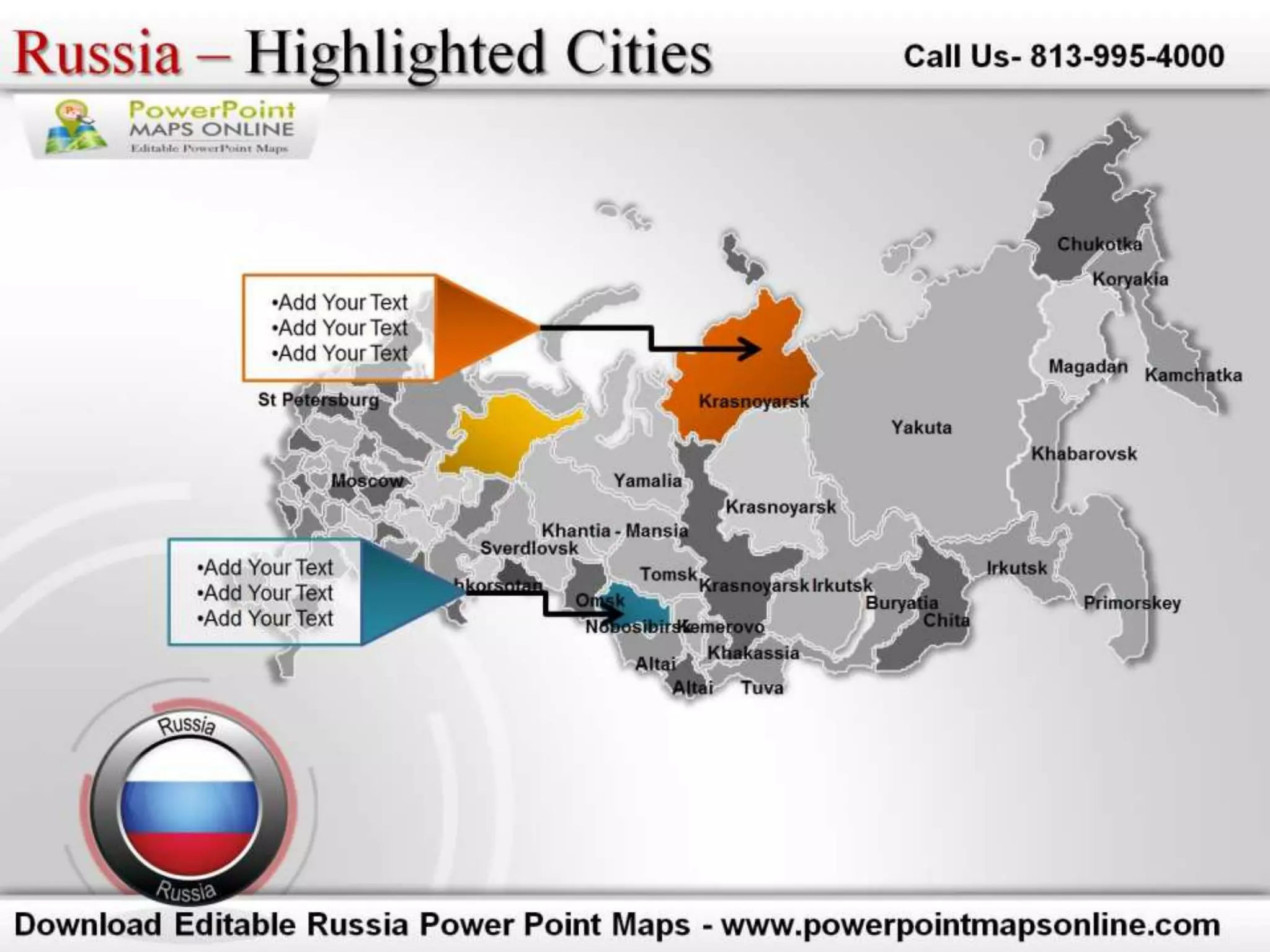Russia Powerpoint Background Maps | PPTX