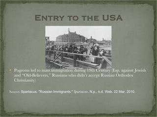 Russian Immigration and Integration | PPT