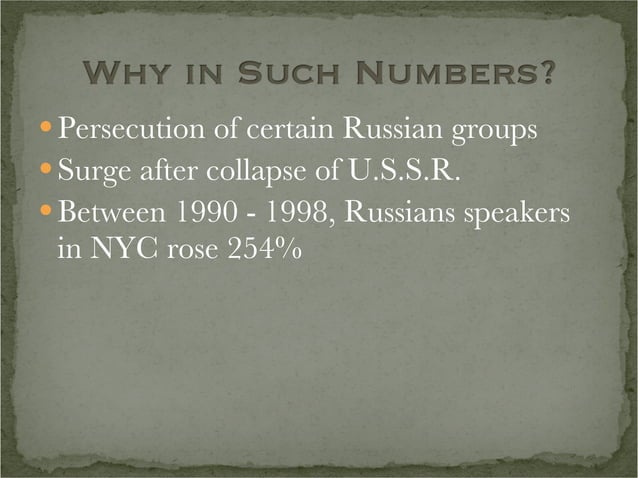 Russian Immigration and Integration | PPT