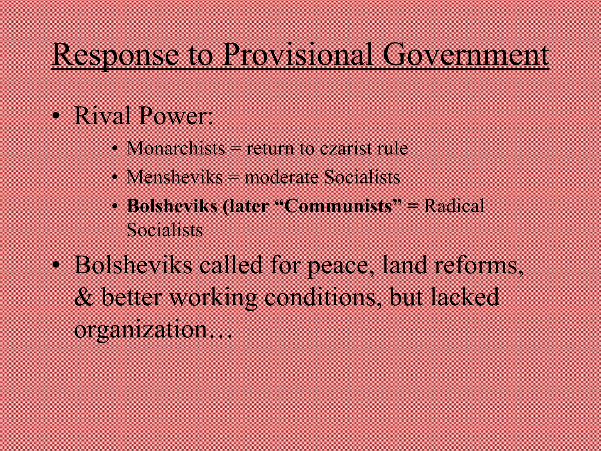 Russian Revolution (1917-1921), a presentation | PPT