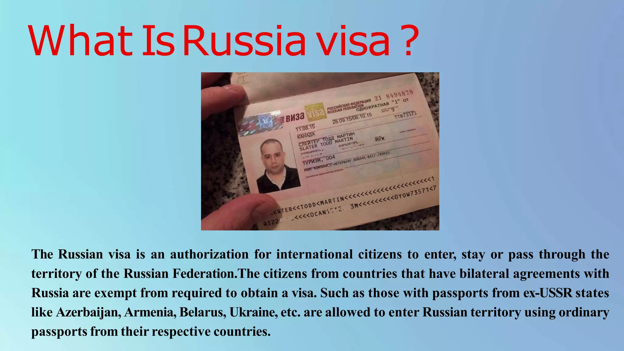 Russia visa apply | PPTX